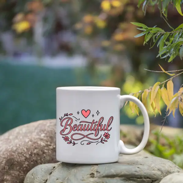 Beautiful - White Mug - Kaashik